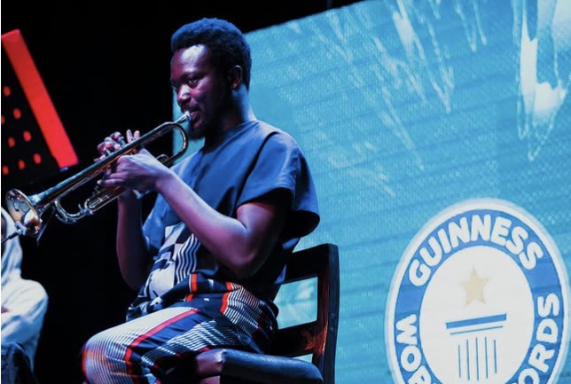 Nigerian sets Guiness World Record for longest trumpet playing marathon ...